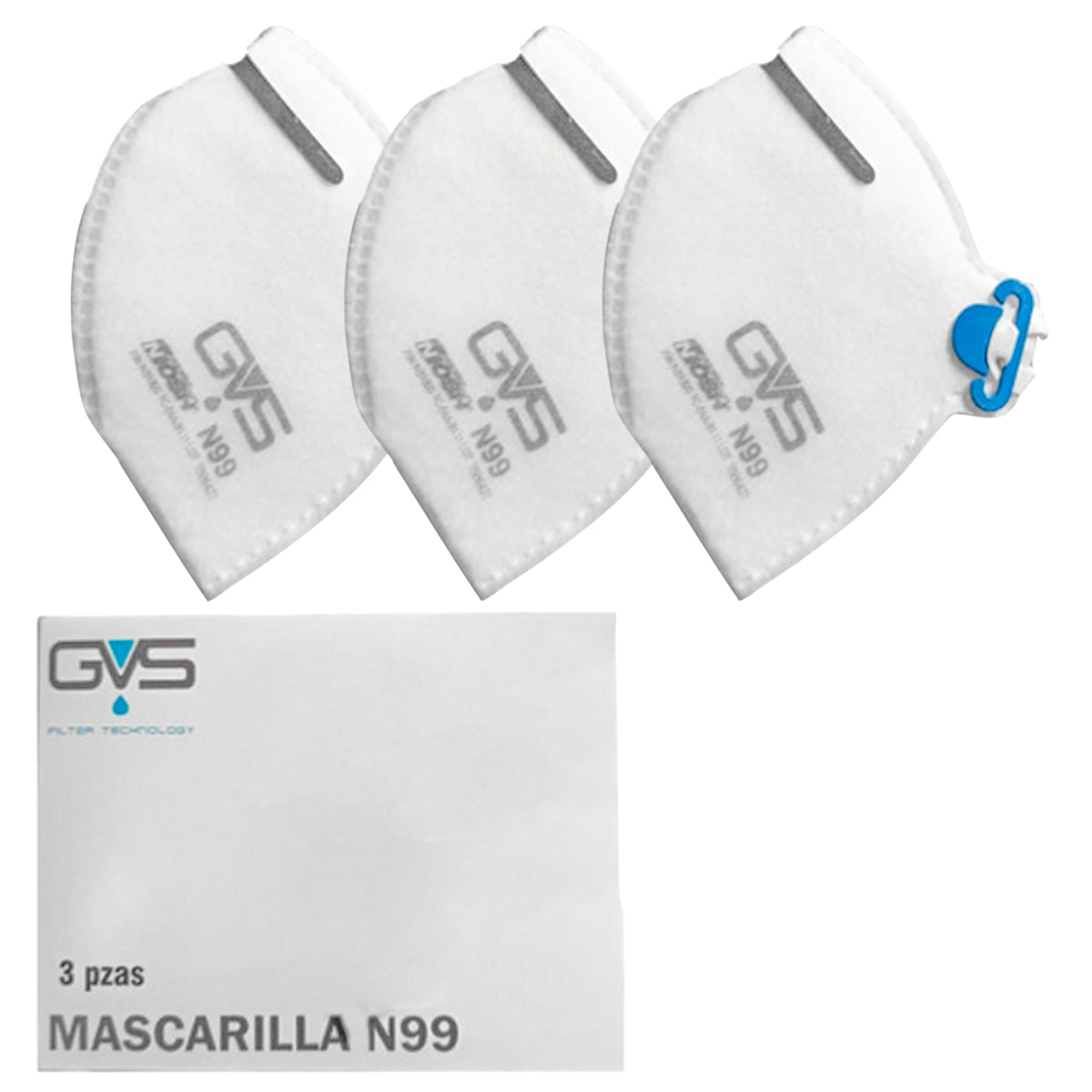 Mascarilla De Seguridad GVS N31000 Niosh N99 Caja / 3 Pzas – GVS Safety ...